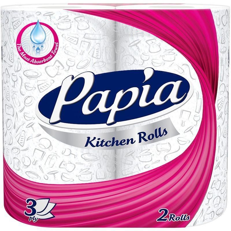 Buy Papia Kitchen Towel 2 Rolls Online in Egypt | Talabat Egypt