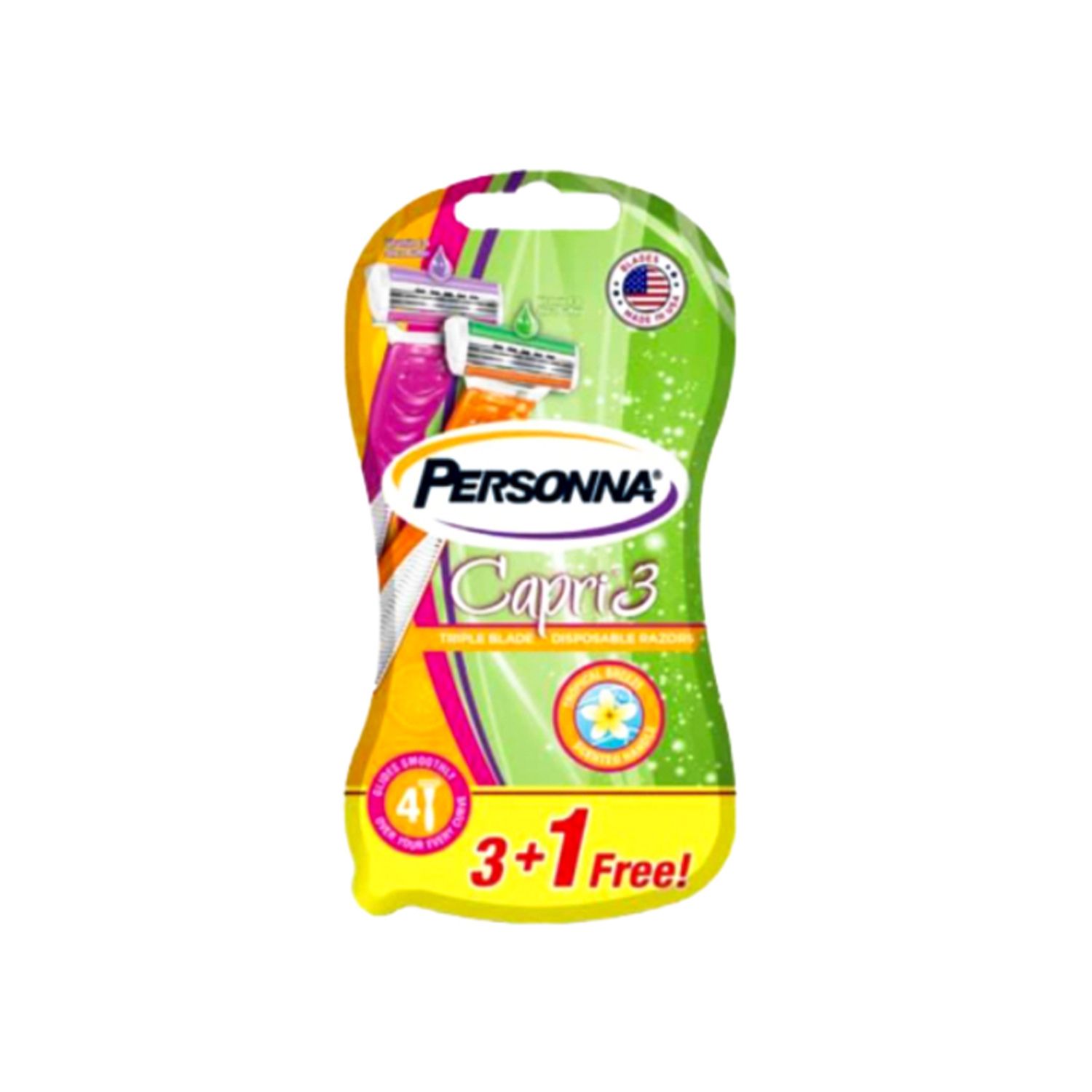 Buy Personna Capri Disposable Razors, 4 Pieces Online in Kuwait ...