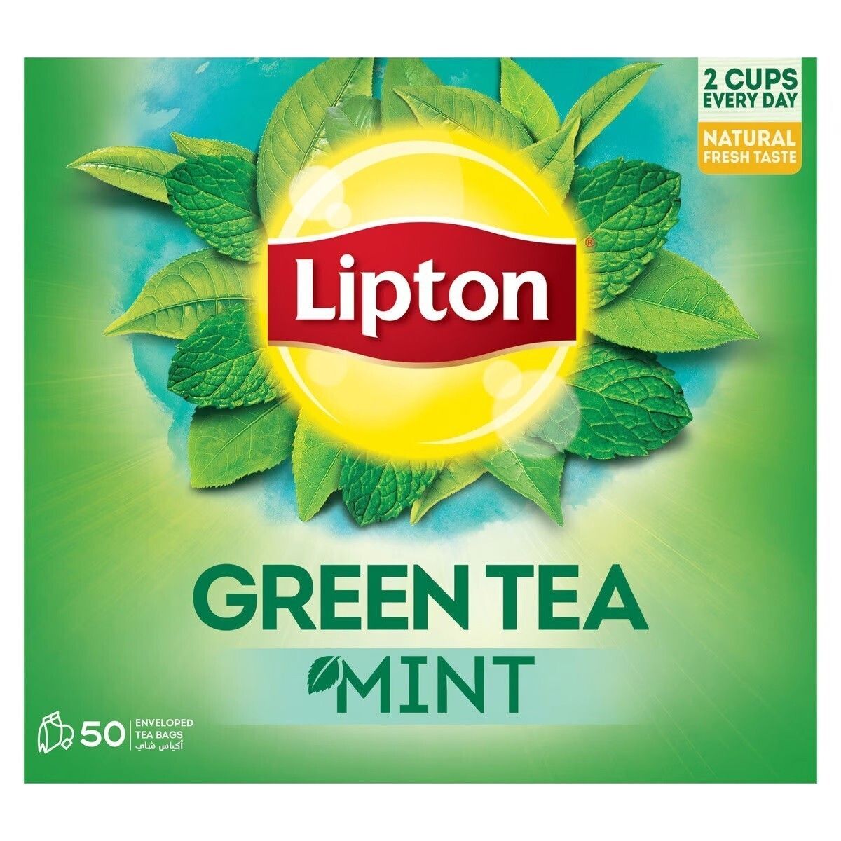 Buy LiptonÂ Green Tea Mint, 50 Envelope Teabags Online in UAE | Talabat UAE