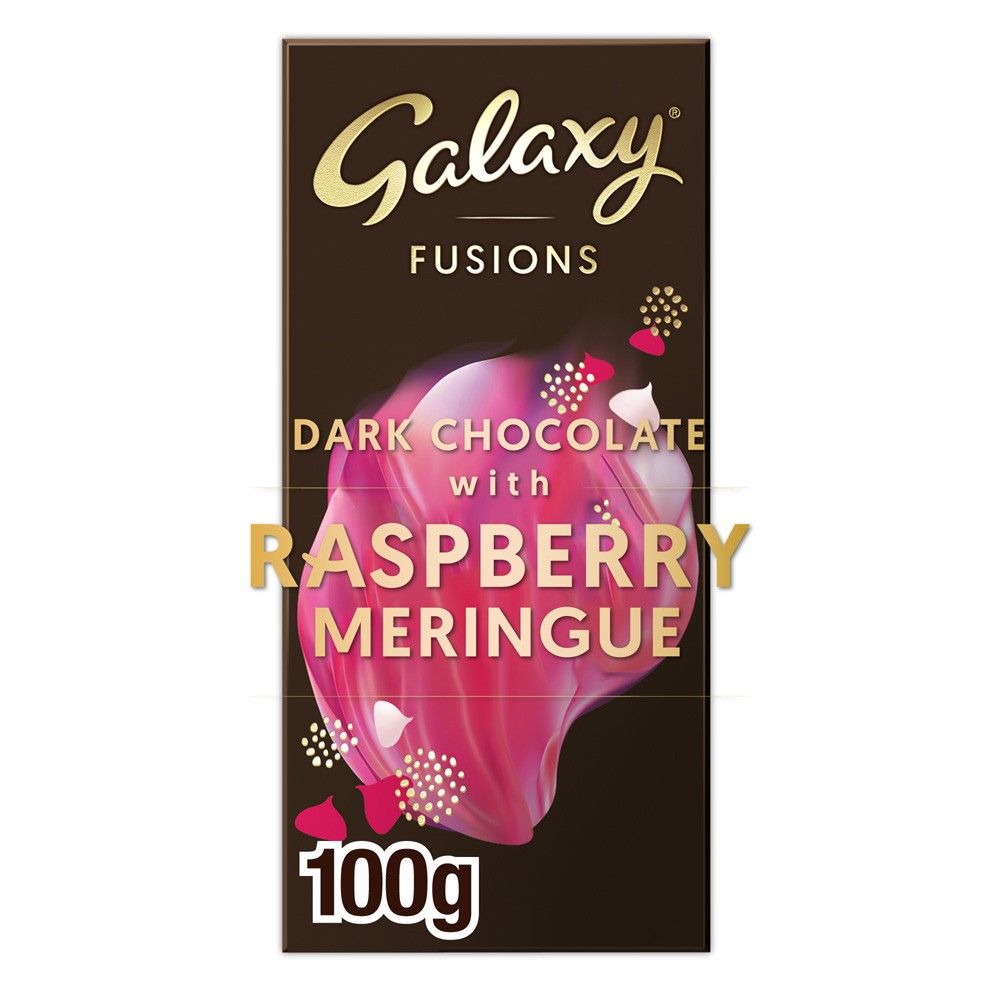Buy Galaxy Fusions Dark Chocolate Bar with Raspberry Meringue, 100g ...