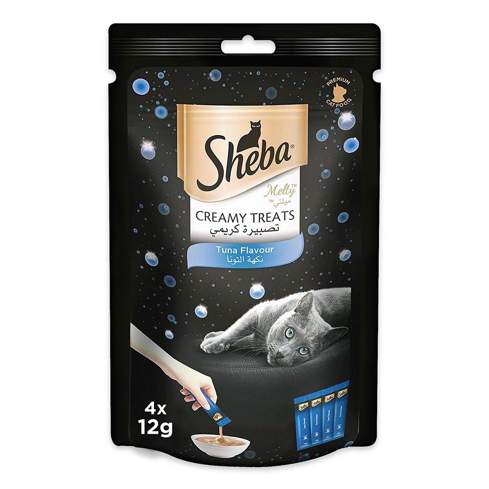 Buy Sheba Melty Creamy Treats Tuna Flavor Cat Food, 4x12g Online in UAE ...
