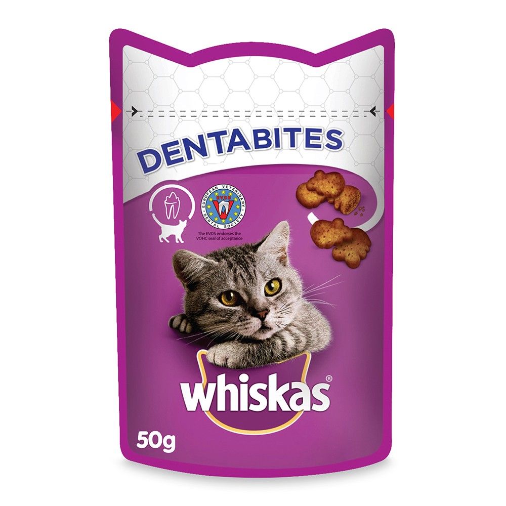 Buy Whiskas Chicken Dentabites Treats, 50g Online in Kuwait | Talabat ...