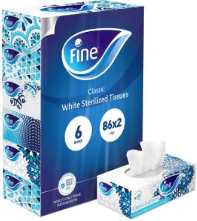 Buy Fine 2 Ply Sterilized Facial Tissues Classic Euphoria, 8X150sheets ...