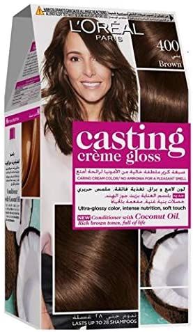 Buy L'oreal Casting Creme Gloss Hair Color - 400 Brown Twin Pack Online ...