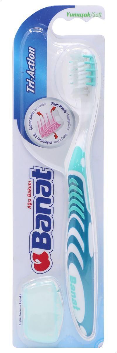 Buy Banat Tri-Action Tooth Brush Soft 1 Pc Online in Kuwait | Talabat ...