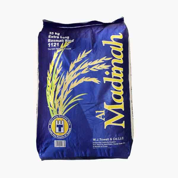 Buy Al Madinah Extra Long Basmati Rice, 35kg Online in Oman | Talabat Oman
