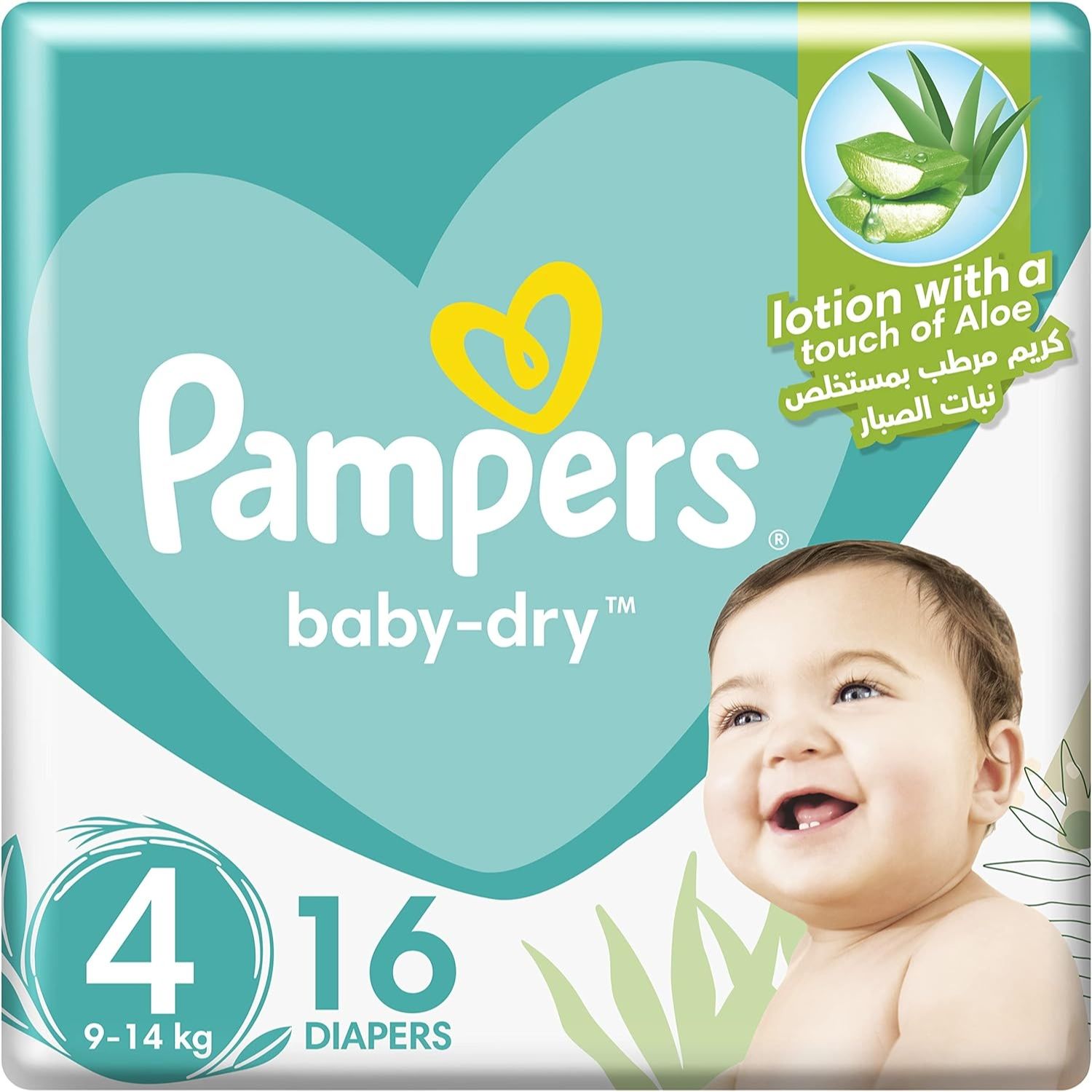 Buy Pampers Baby-Dry Diapers, Size 4, 9-14 kg, 16 Diapers Online in ...