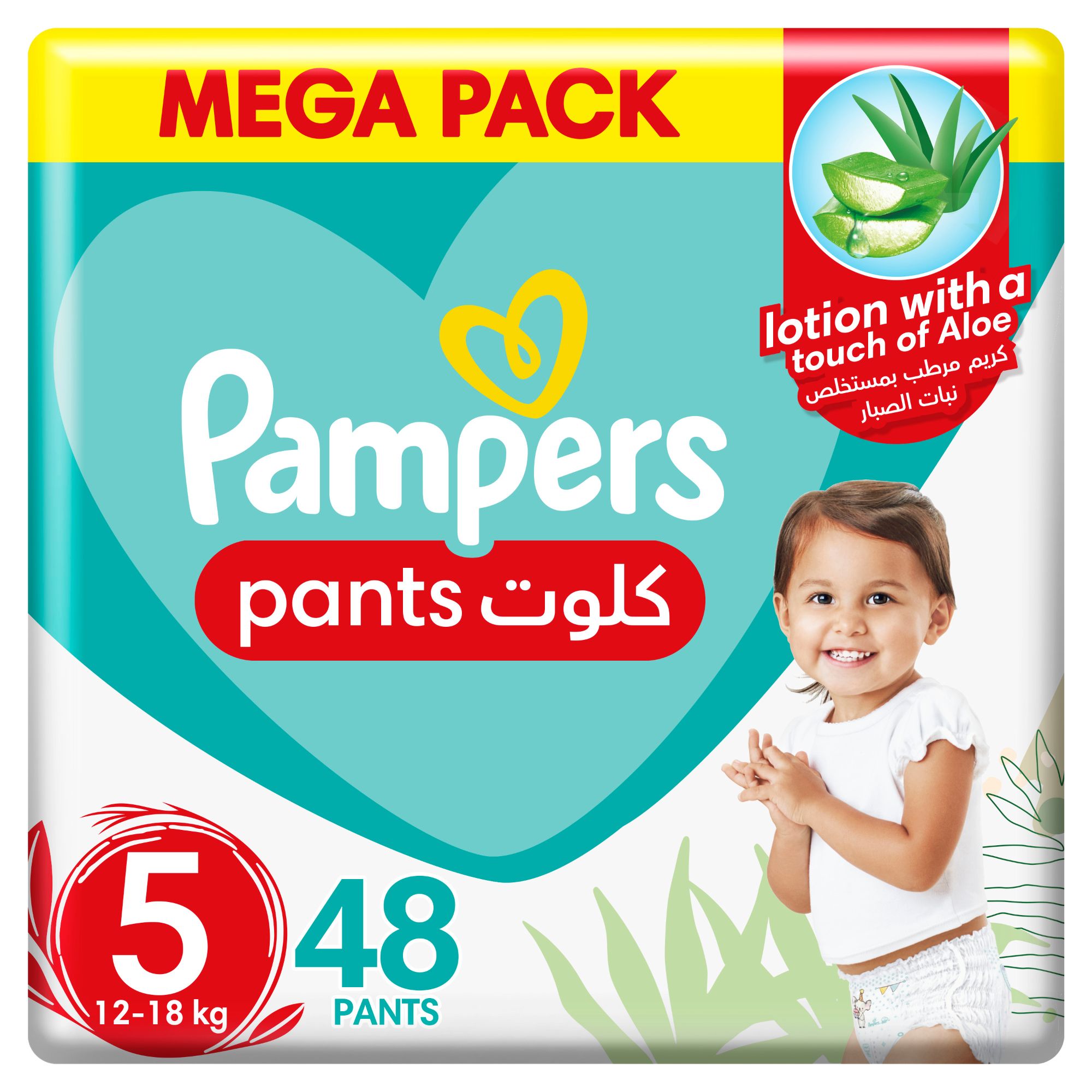Buy Pampers Baby-Dry Pants Diapers with Aloe Vera Lotion, Size 5, 12 ...