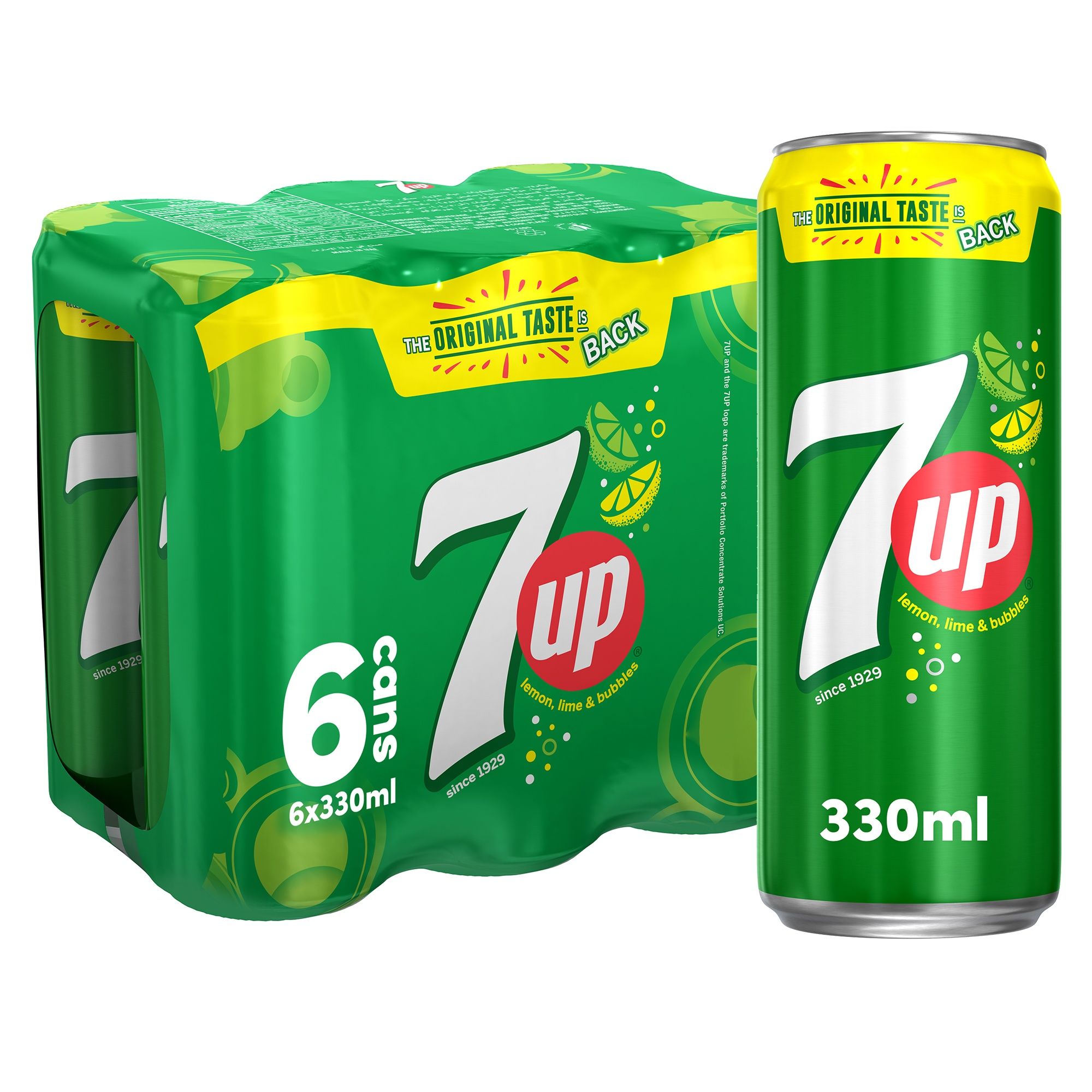 Buy 7Up Soft Drink Cans, 6x330ml Online in Bahrain | Talabat Bahrain