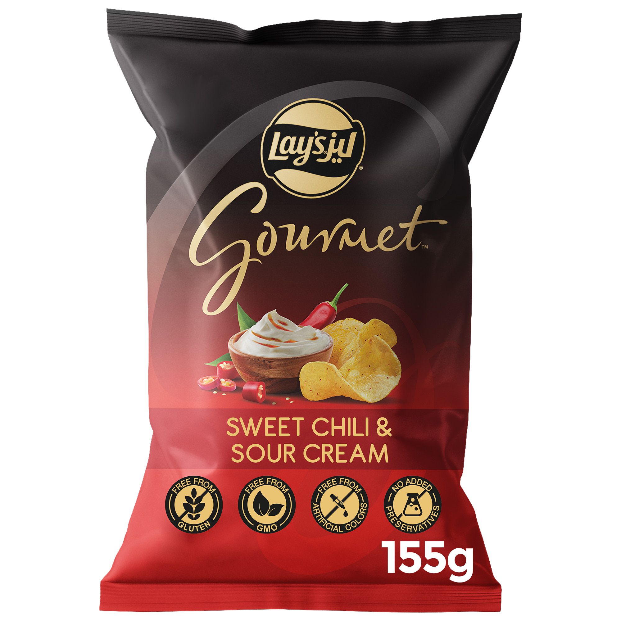 Buy Lay's Gourmet Sweet Chilli and Sour Cream Potato Chips, 155g Online ...