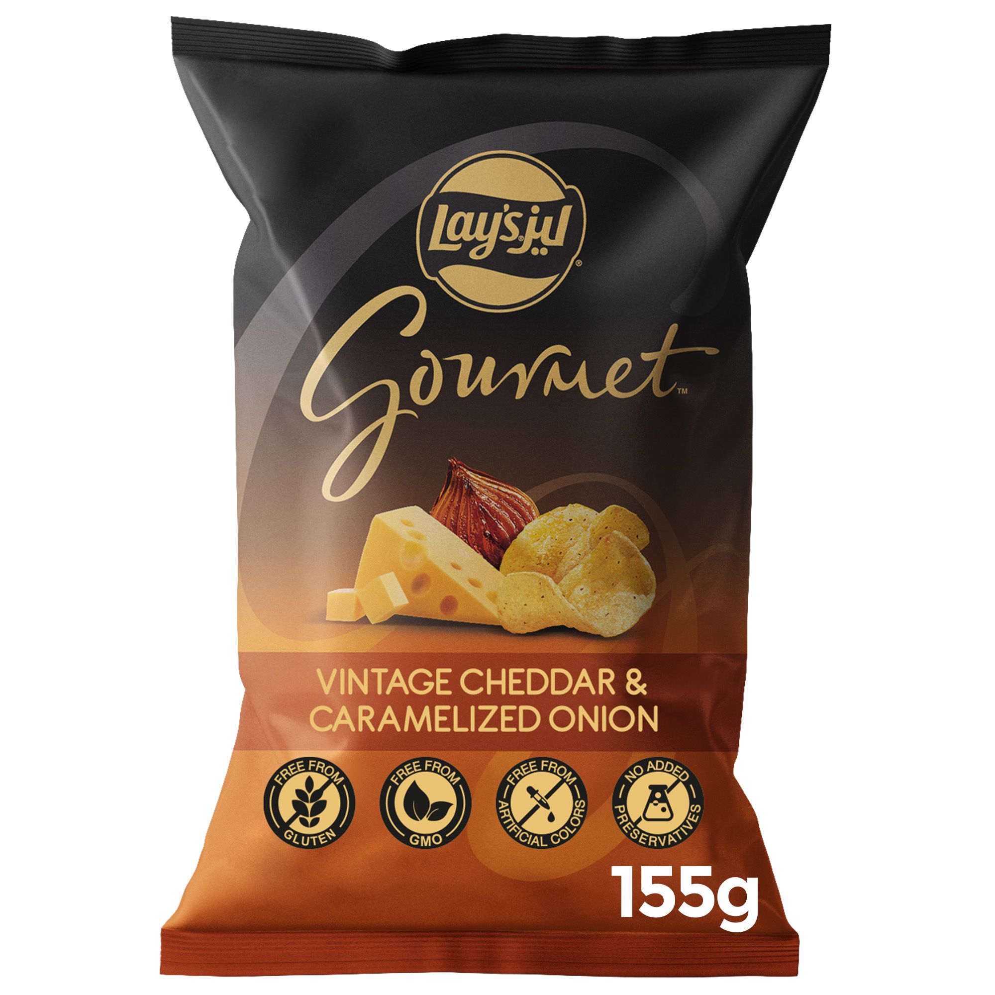 اشترِ Lay's Gourmet Vintage Cheddar and Caramelized Onion Potato Chips ...