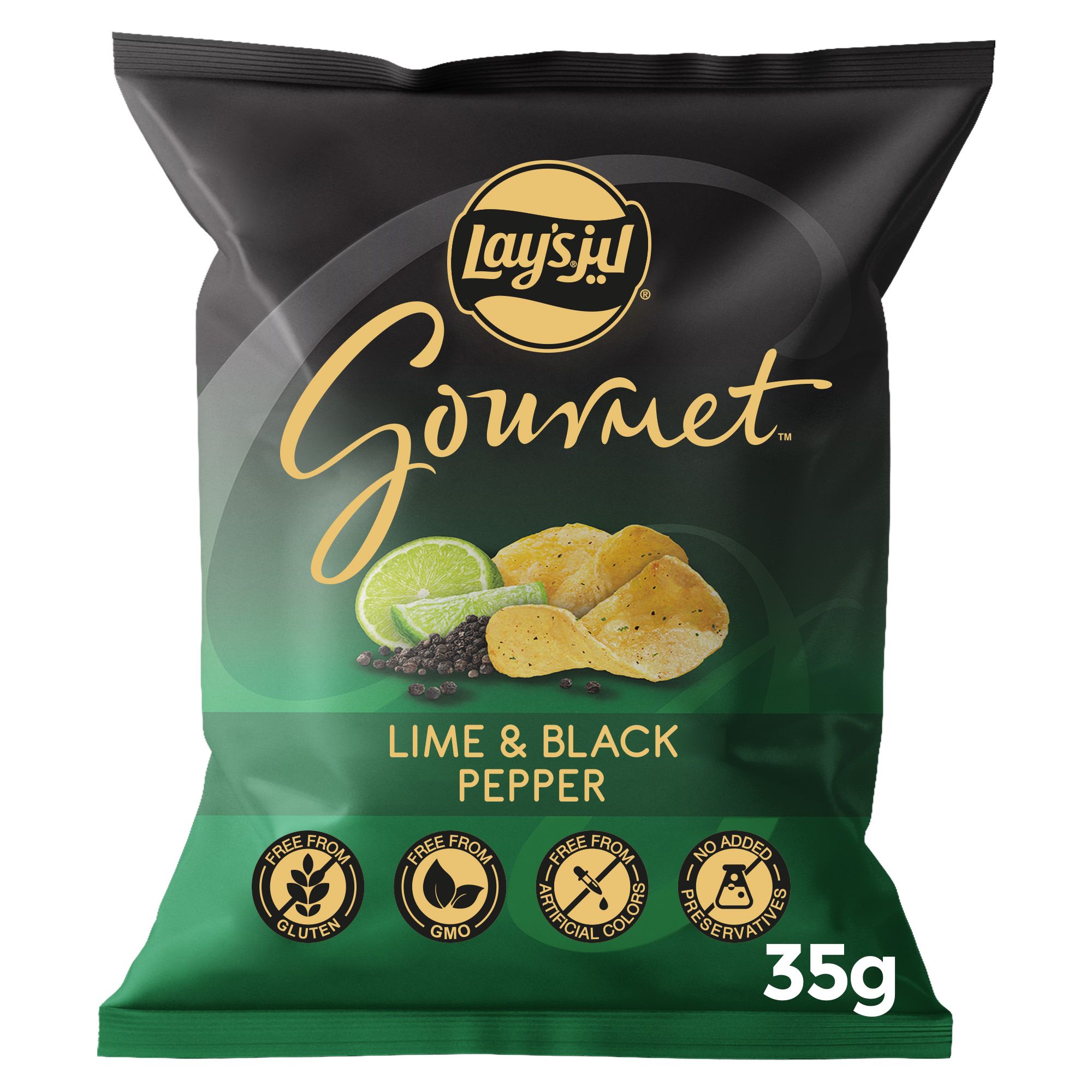 Buy Lay's Gourmet Lime & Black Pepper Chips, 35g Online in Bahrain ...