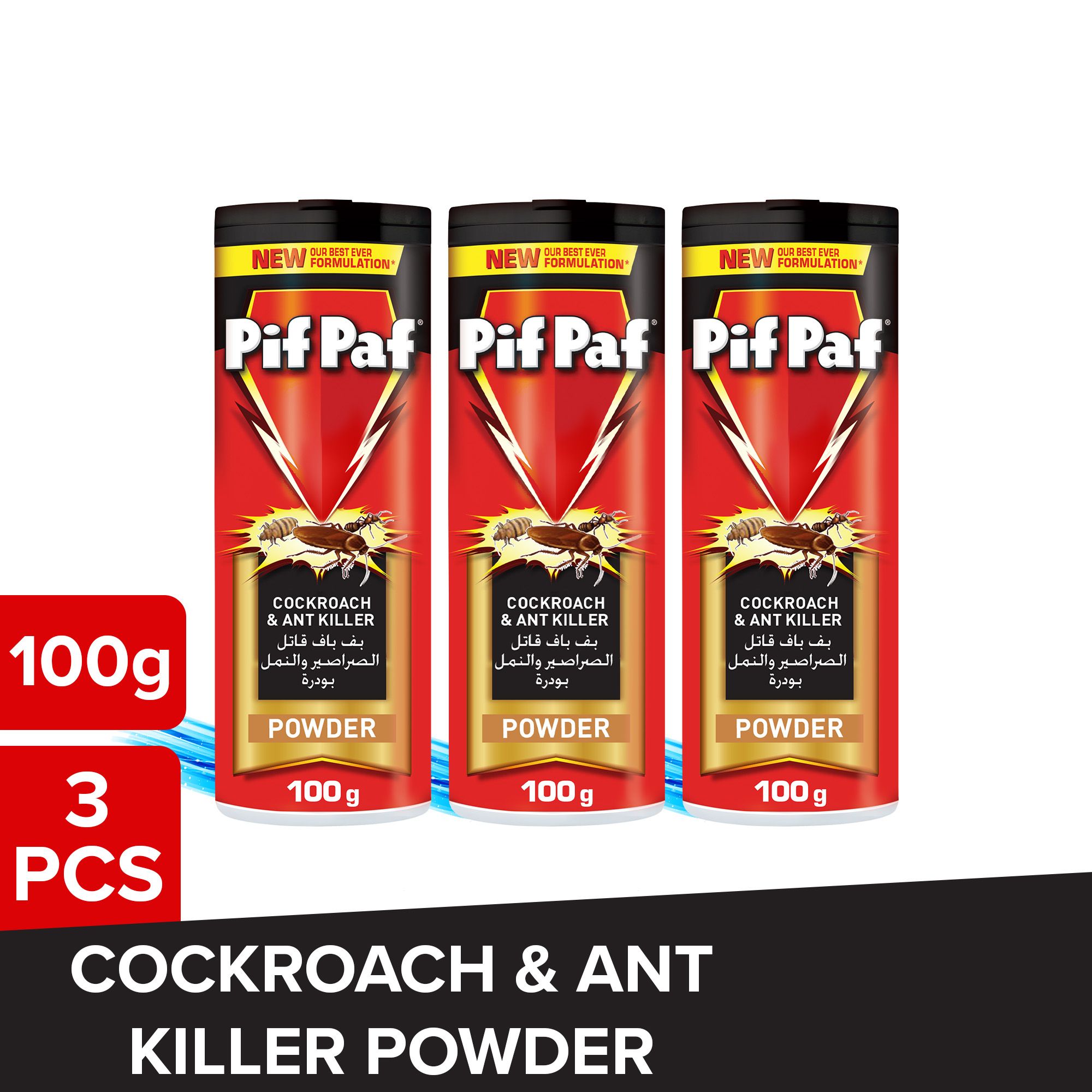 Buy Pif Paf Cockroach & Ant Killer Powder, 3x100g Online in Bahrain ...