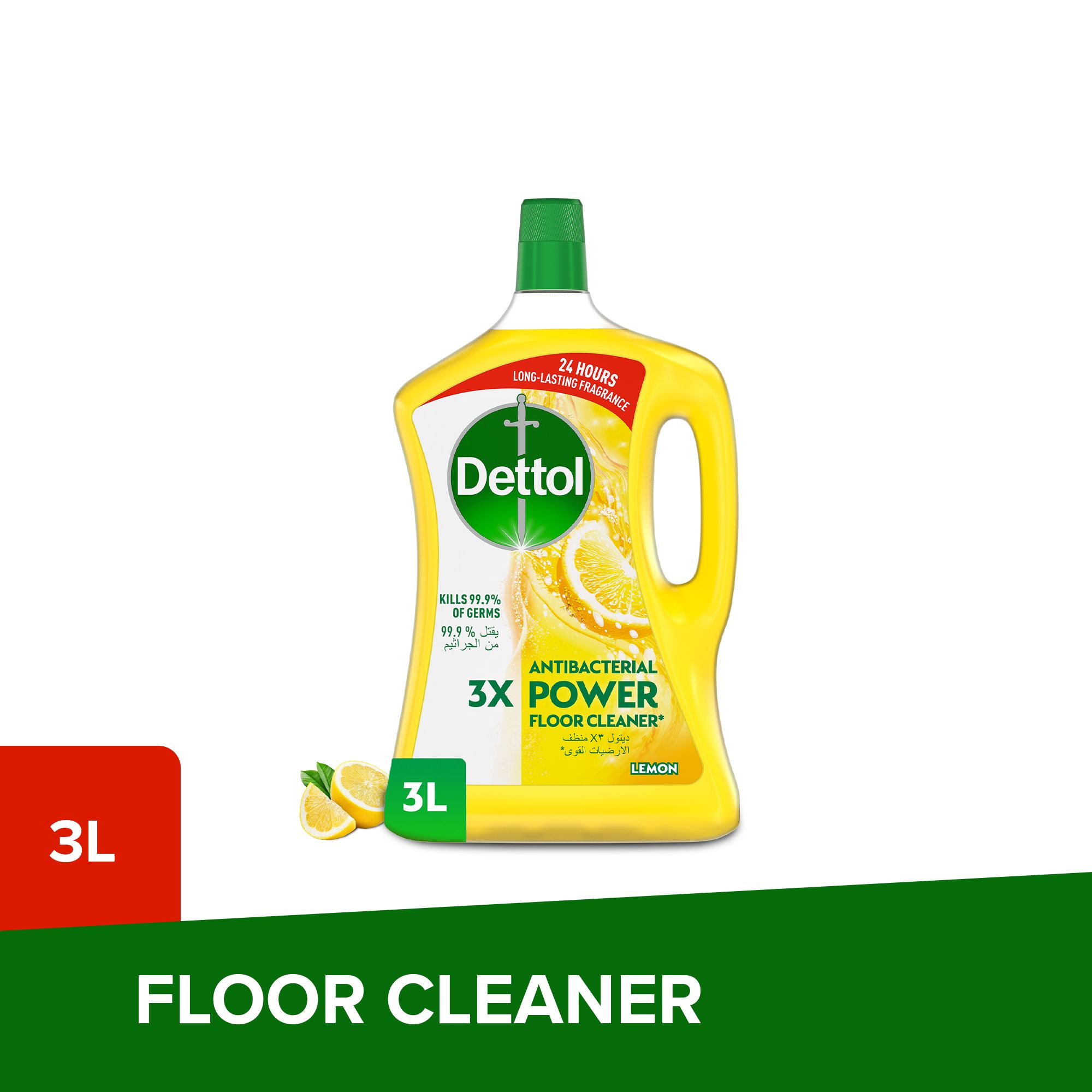 Buy Dettol Lemon Antibacterial 3X Power Floor Cleaner, 3L Online in ...