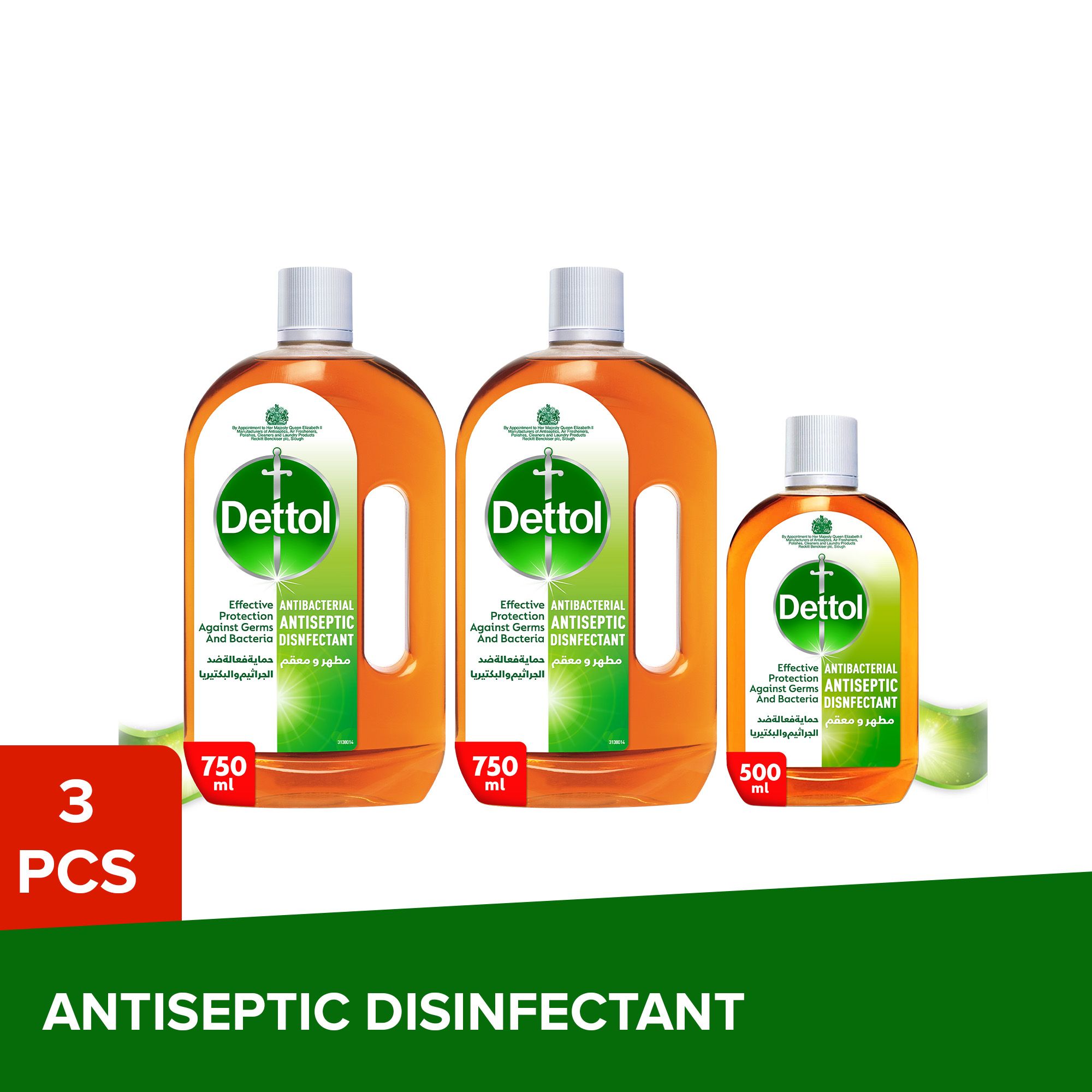 Buy Dettol Antibacterial Antiseptic Disinfectant Liquid, 2x750ml+ Free ...