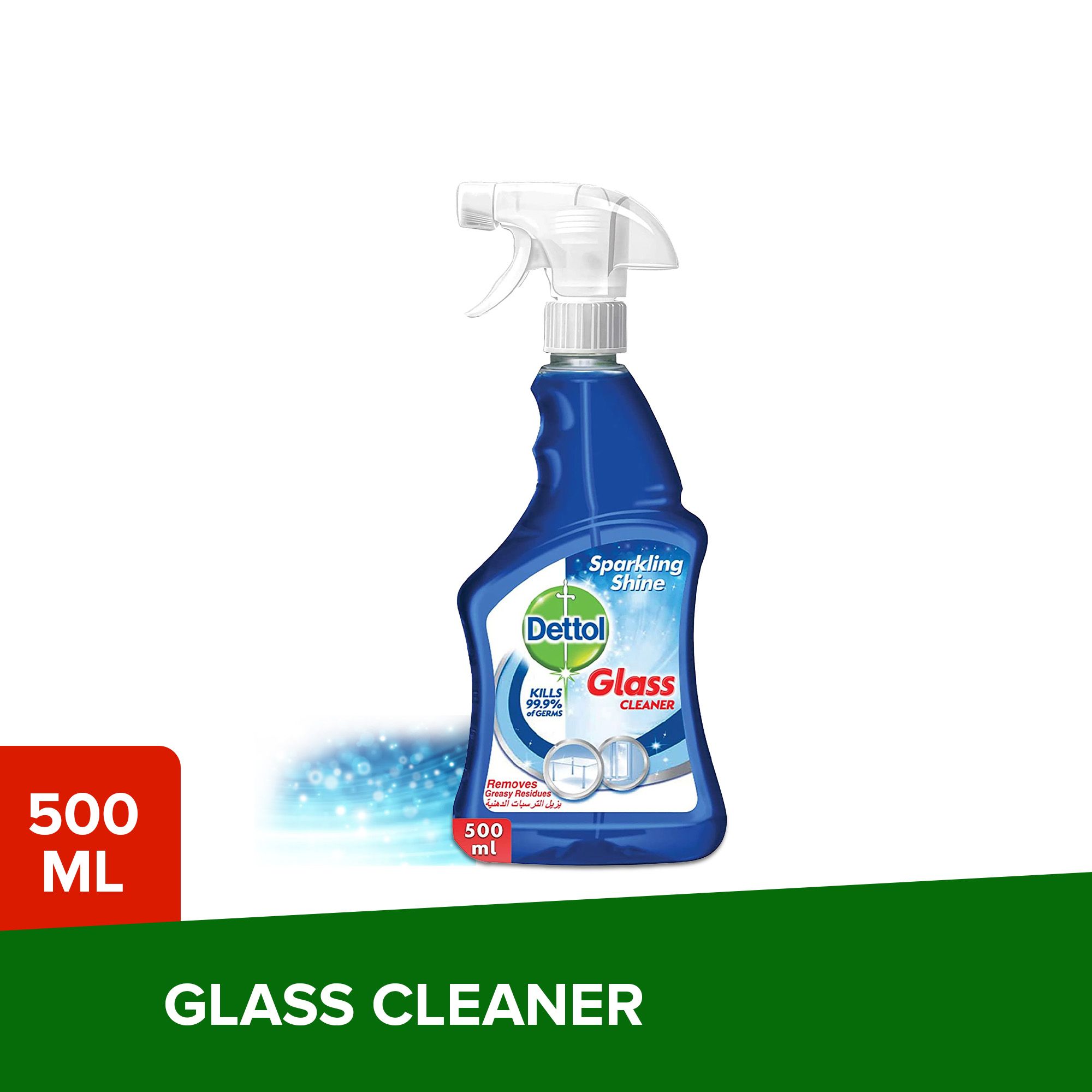 Buy Dettol Sparkling Shine Glass Cleaner Liquid Spray, 500ml Online in ...