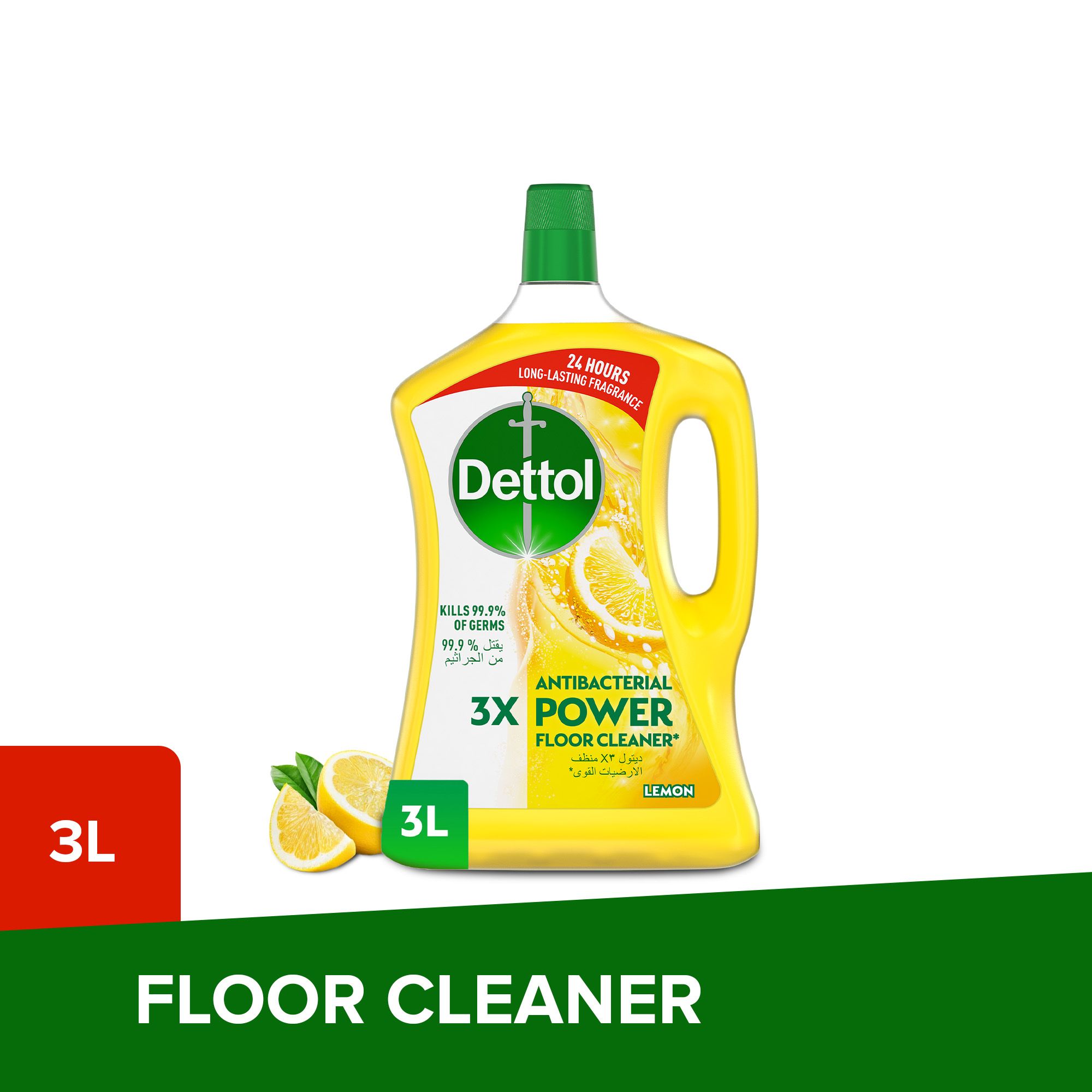 Buy Dettol Antibacterial Lemon Power Floor Cleaner, 3L Online in ...