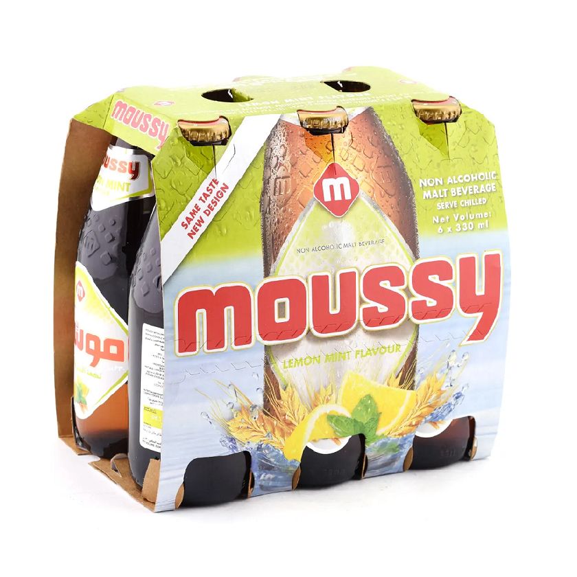 Buy Moussy Lemon Mint Malt Beverage Non Alchoholic Beer, 6x330ml Online ...