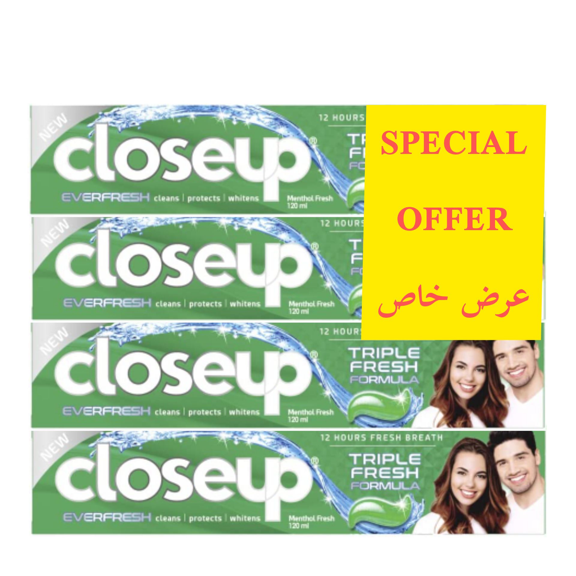 Buy Closeup Triple Fresh Formula Menthol Fresh Toothpaste, 4x75ml ...