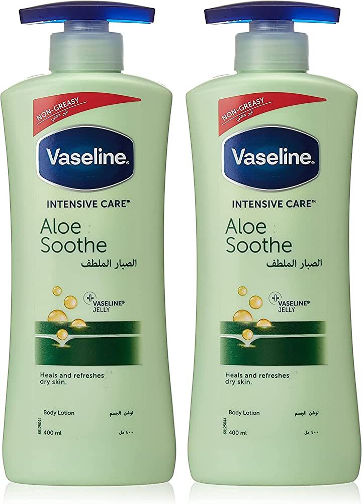 Buy Vaseline Body Lotion Aloe Sooth, 2x400ml Online in Kuwait | Talabat ...