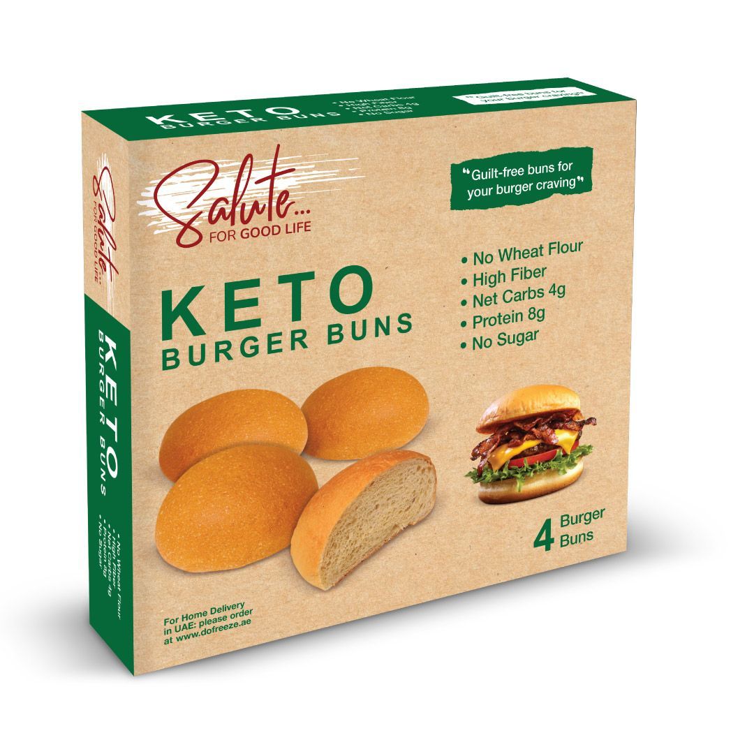 Buy Salute Keto Burger Buns, 4 Pieces, 200g Online in Bahrain | Talabat ...