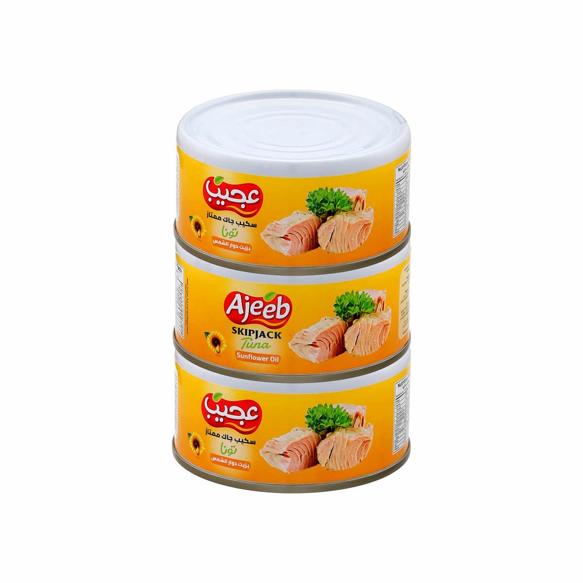 Buy Ajeeb Canned Tuna in Sunflower Oil, 3x160g Online in Oman | Talabat ...