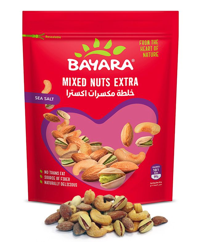 Buy Bayara Snacks Mixed Nuts Extra 300 g Online in UAE | Talabat UAE