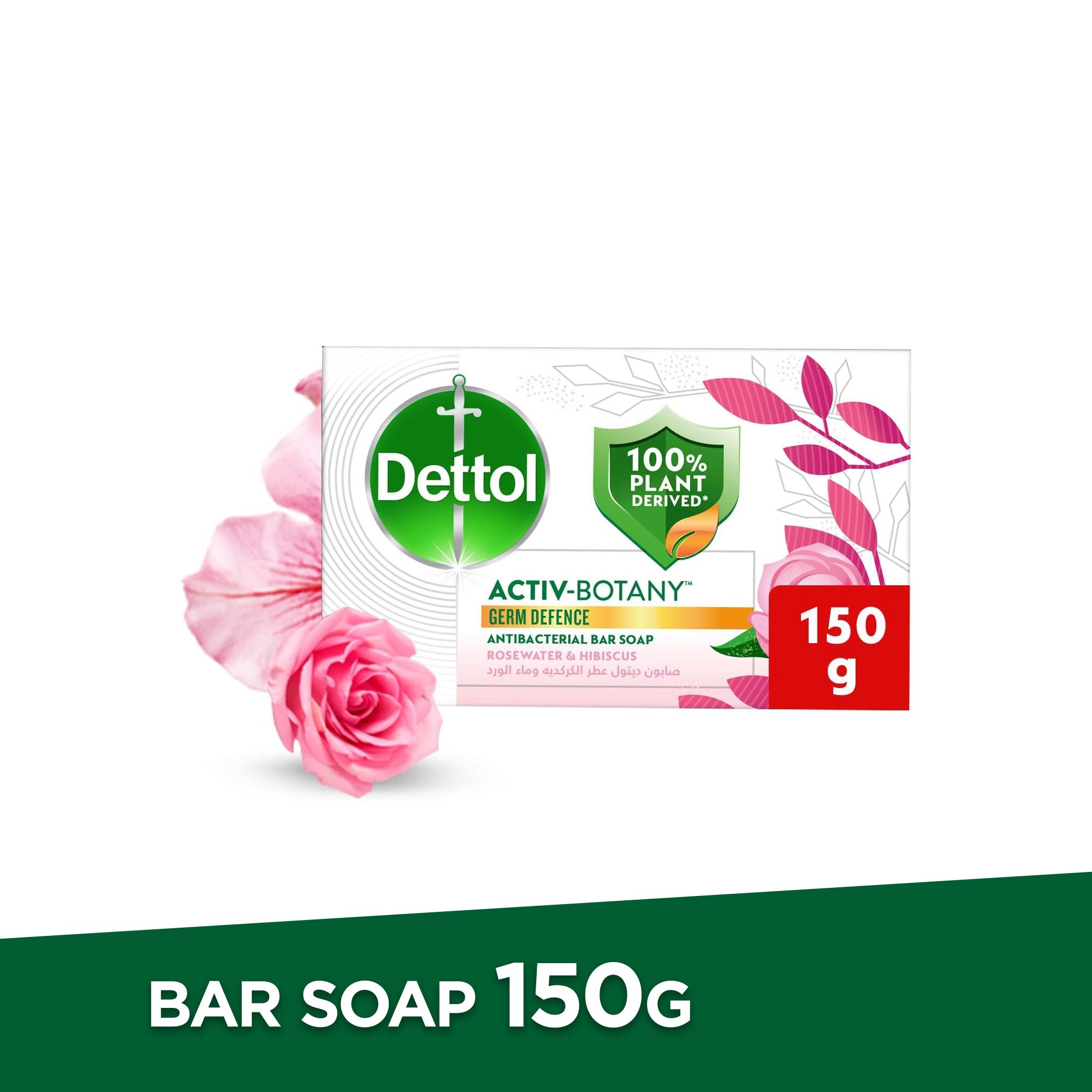 Buy Dettol Activ-Botany Antibacterial Bar Soap, Rosewater & Hibiscus ...