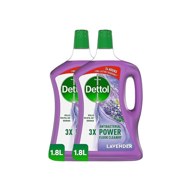 Buy Dettol Antibacterial Lavender Power Floor Cleaner, 2x1.8L Online in Oman | Talabat Oman