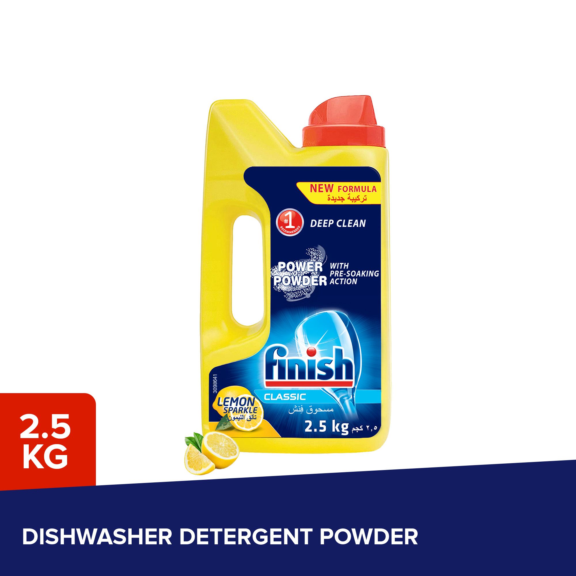 Buy Finish Classic Lemon Sparkle Dishwasher Detergent Powder, 2.5kg ...