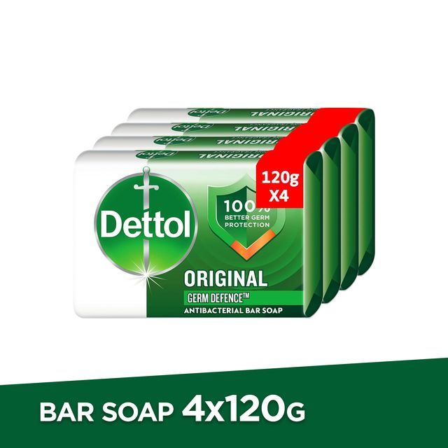 Buy Dettol Original Pine Antibacterial Soap Bar, 4x120g Online in ...