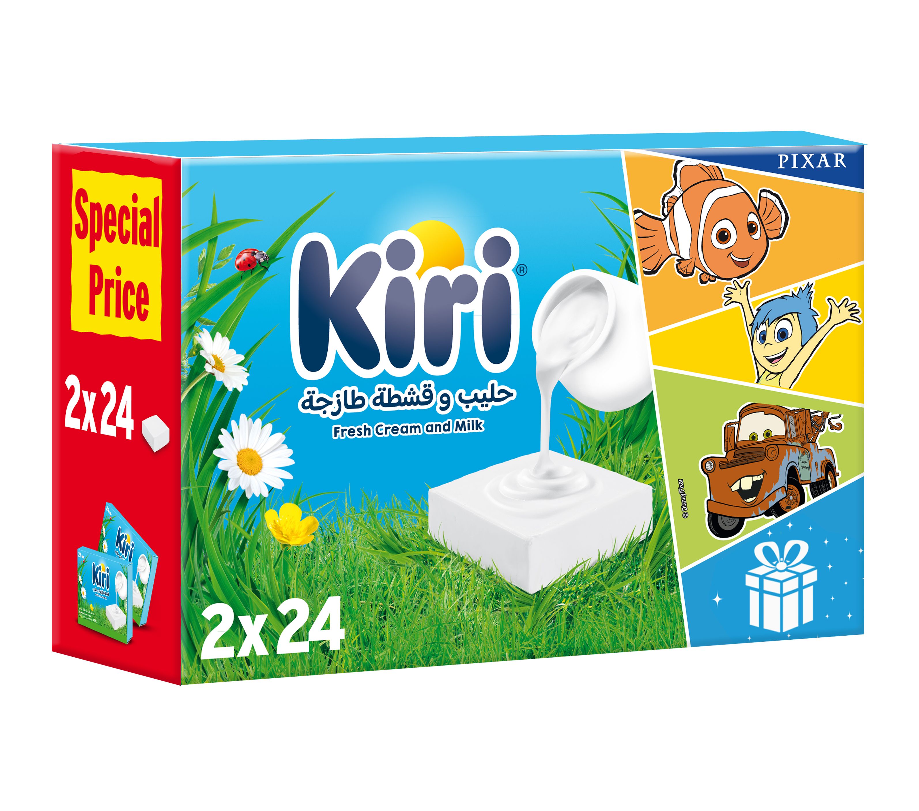 Buy Kiri Spreadable Cream Cheese Squares - Pixar Limited Edition, (2x24 ...
