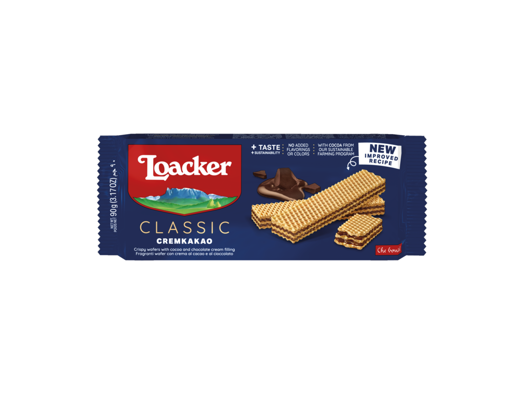 Buy Loacker Cremkakao Chocolate Wafer, 90g Online in Egypt | Talabat Egypt