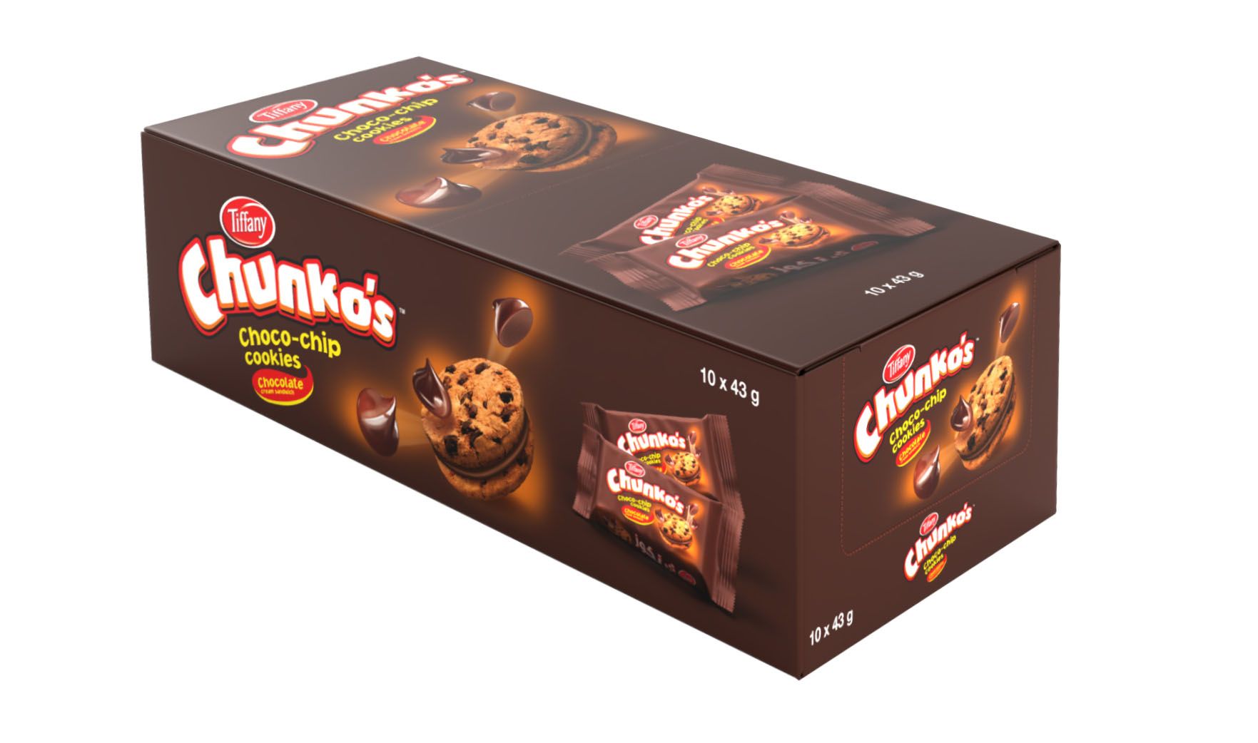 Buy Tiffany Chunkos Bite-sized Chocolate Chip Cookie Sandwiches, 10x43g ...