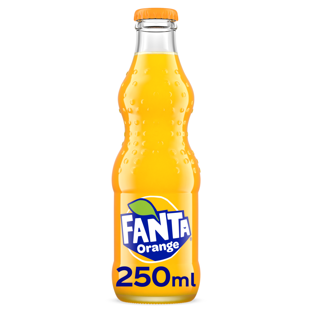 Buy Fanta Orange Carbonated Soft Drink Glass Bottle, 250ml Online in Bahrain | Talabat Bahrain
