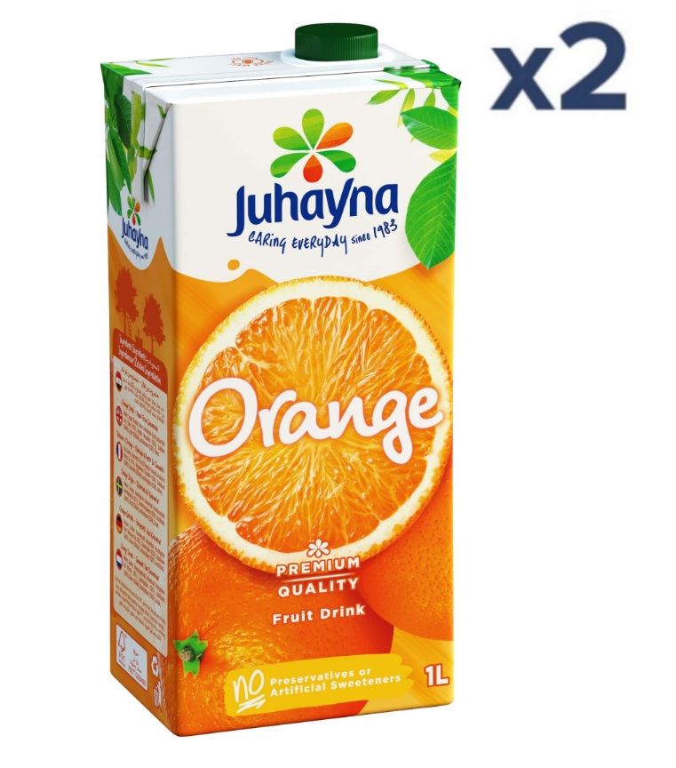 Buy Juhayna Classic Orange Juice 1 L*2 Online in Egypt | Talabat Egypt