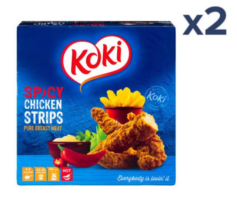 Buy Koki Hot Chicken Strips 400 gm*2 Online in Egypt | Talabat Egypt