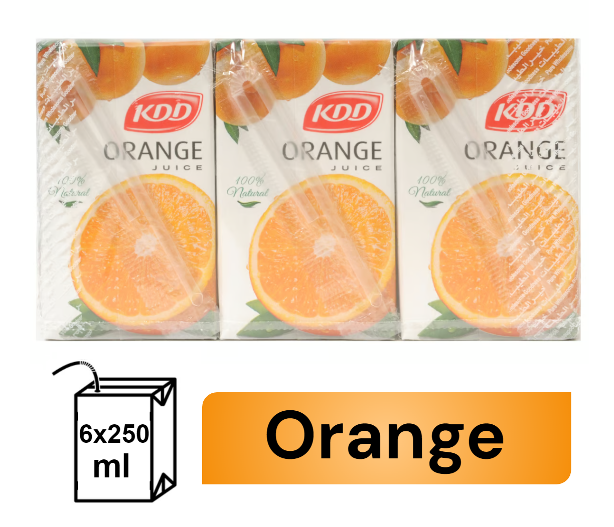 Buy KDD Orange Juice, 6x250ml Online in Bahrain | Talabat Bahrain