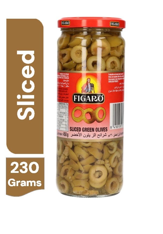 Buy Figaro Sliced Green Olives 230 g Online in UAE | Talabat UAE