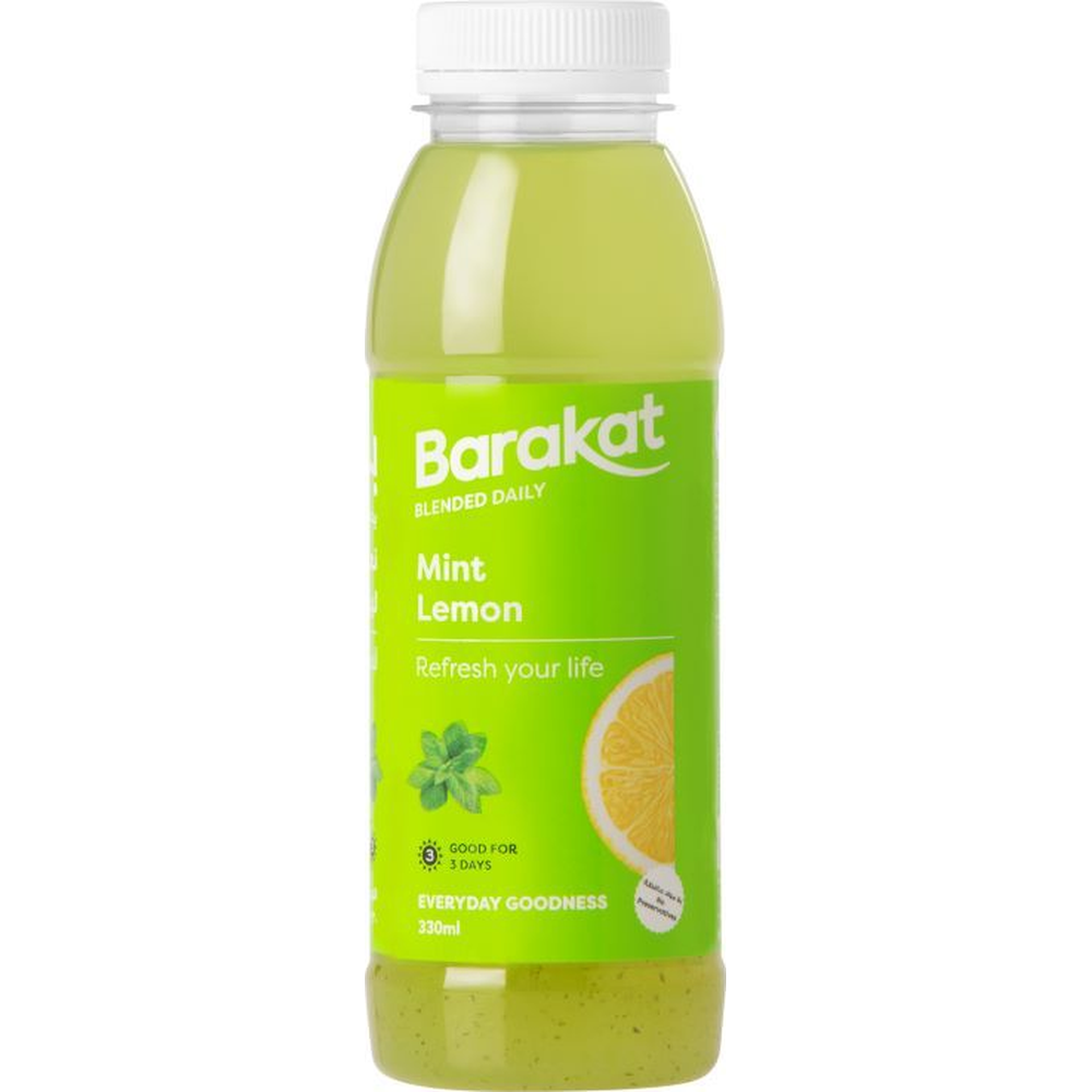 Buy Barakat Fresh Mint Lemon Juice, 330ml Online in UAE | Talabat UAE