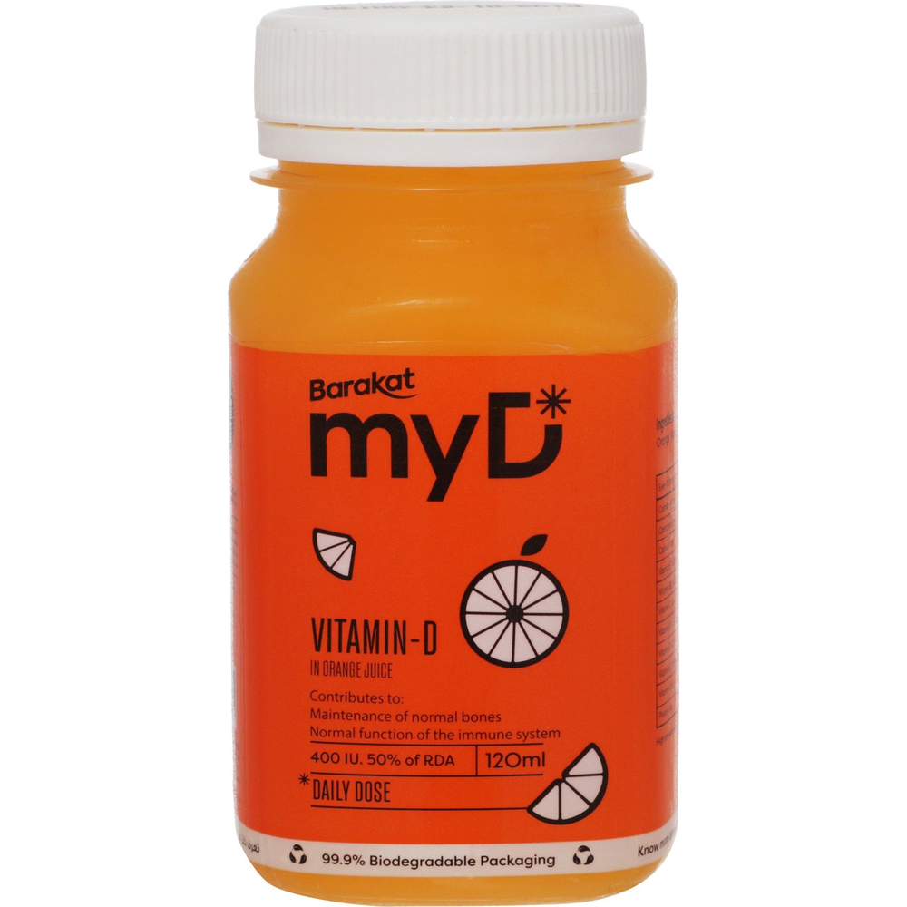 Buy Barakat myD Vitamin-D in Orange Juice, 120ml Online in UAE ...