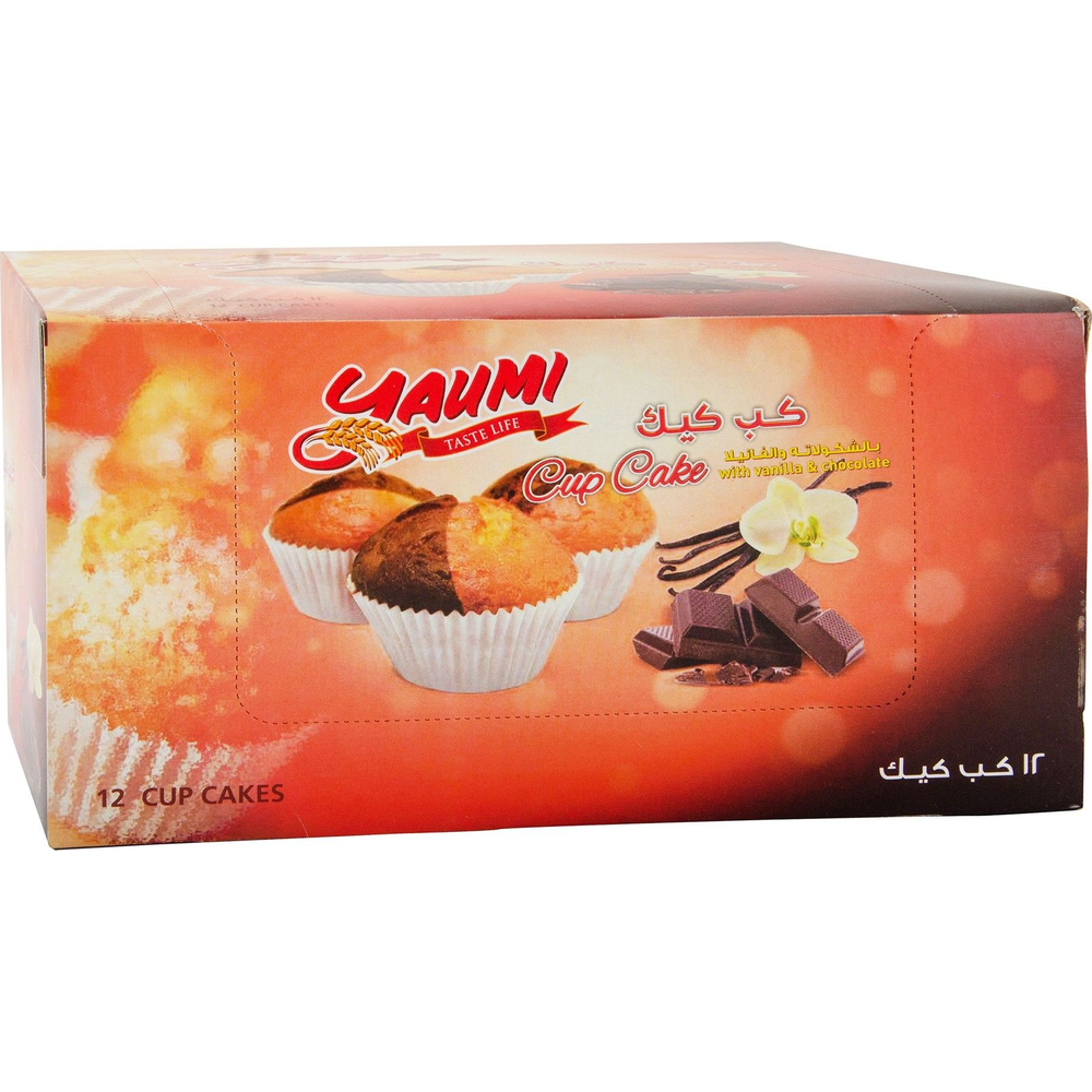 Buy Yaumi Vanilla Chocolate Cupcake Family Box 30g x 12 Pcs Online in ...