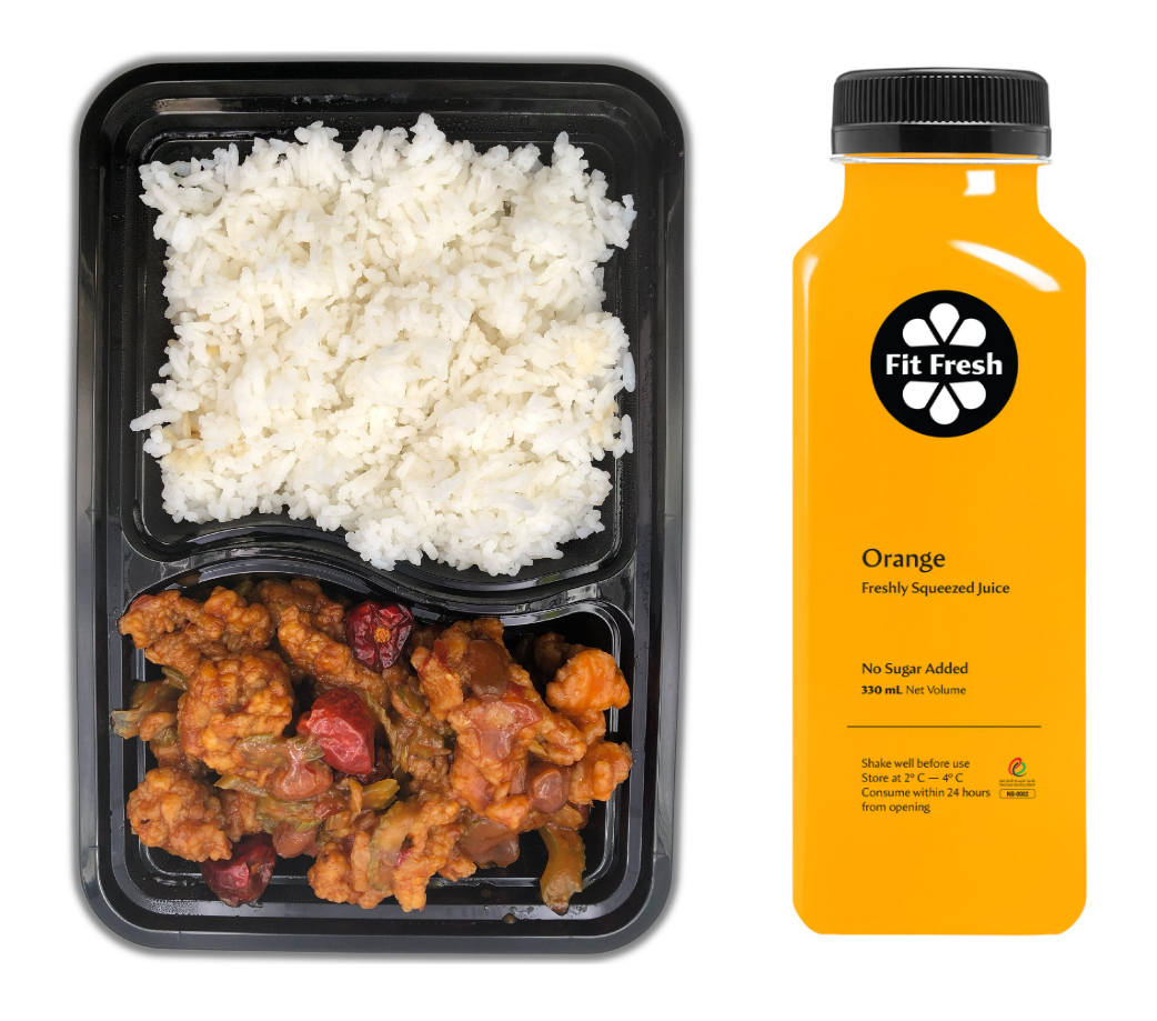 اشترِ Mulan Kung Pao Chicken 420 g + Fit Fresh Orange Juice, 330ml ...
