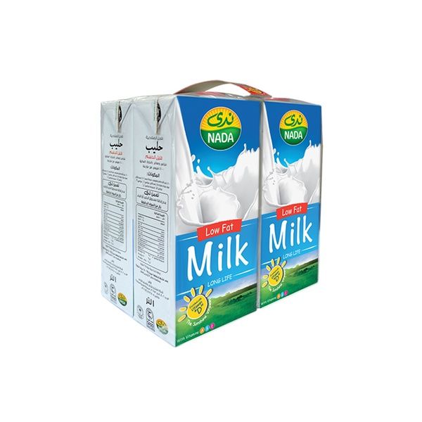 Buy Nada UHT Milk Low Fat 1 Ltr x 4 Pcs Online in Bahrain | Talabat Bahrain