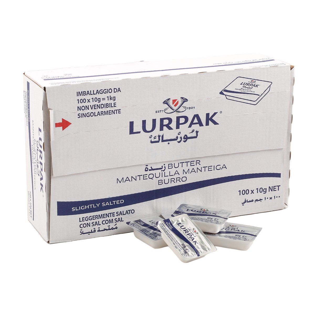 Buy Lurpak Slightly Salted Butter, 100x10g Online in Kuwait | Talabat ...
