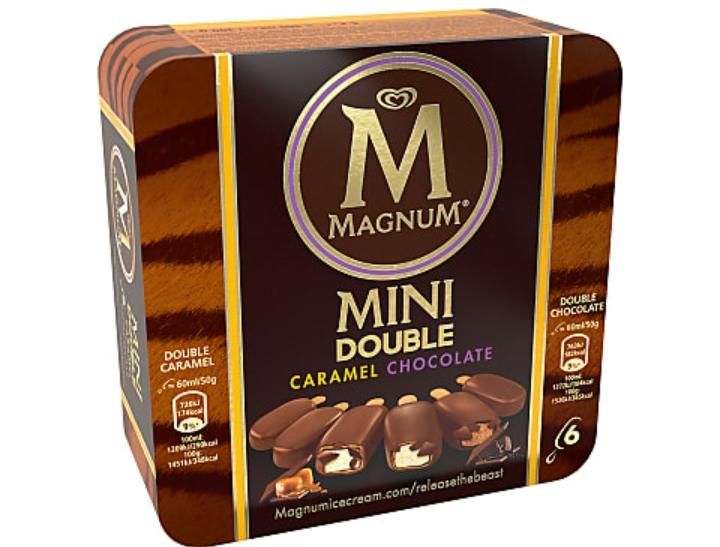 Buy Magnum Mini Double Caramel Chocolate Ice Cream, 6x57.5ml Online in ...