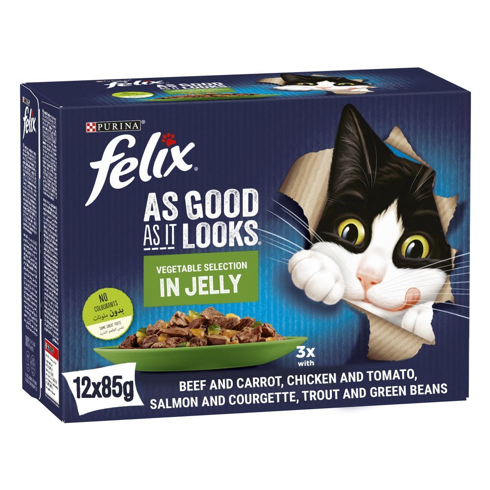 Buy Purina Felix As Good As It Looks With Vegetables Selection In Jelly ...