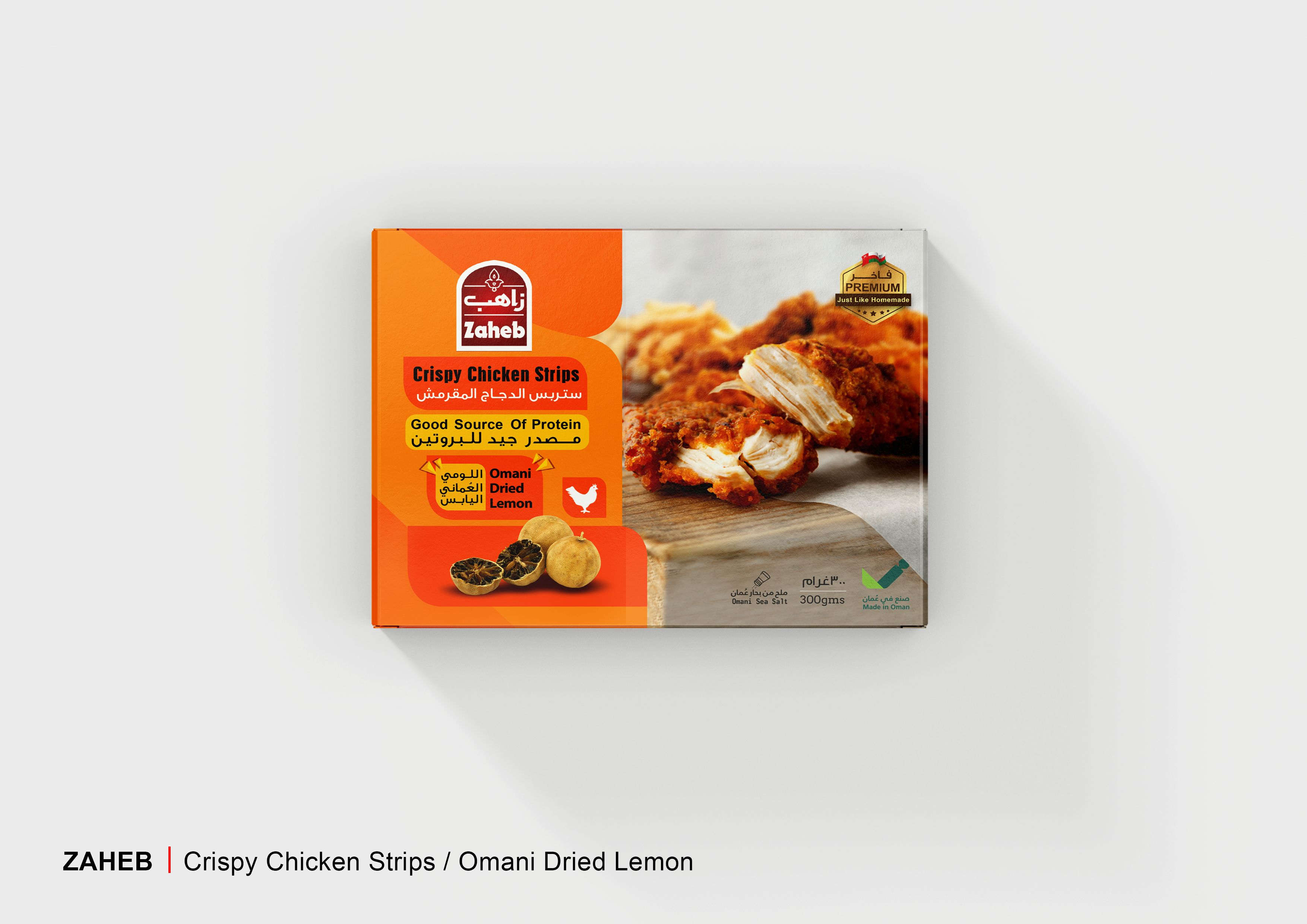 Buy Zaheb Frozen Crspy Chicken Strips Dry Lemon, 300g Online in Oman | Talabat Oman