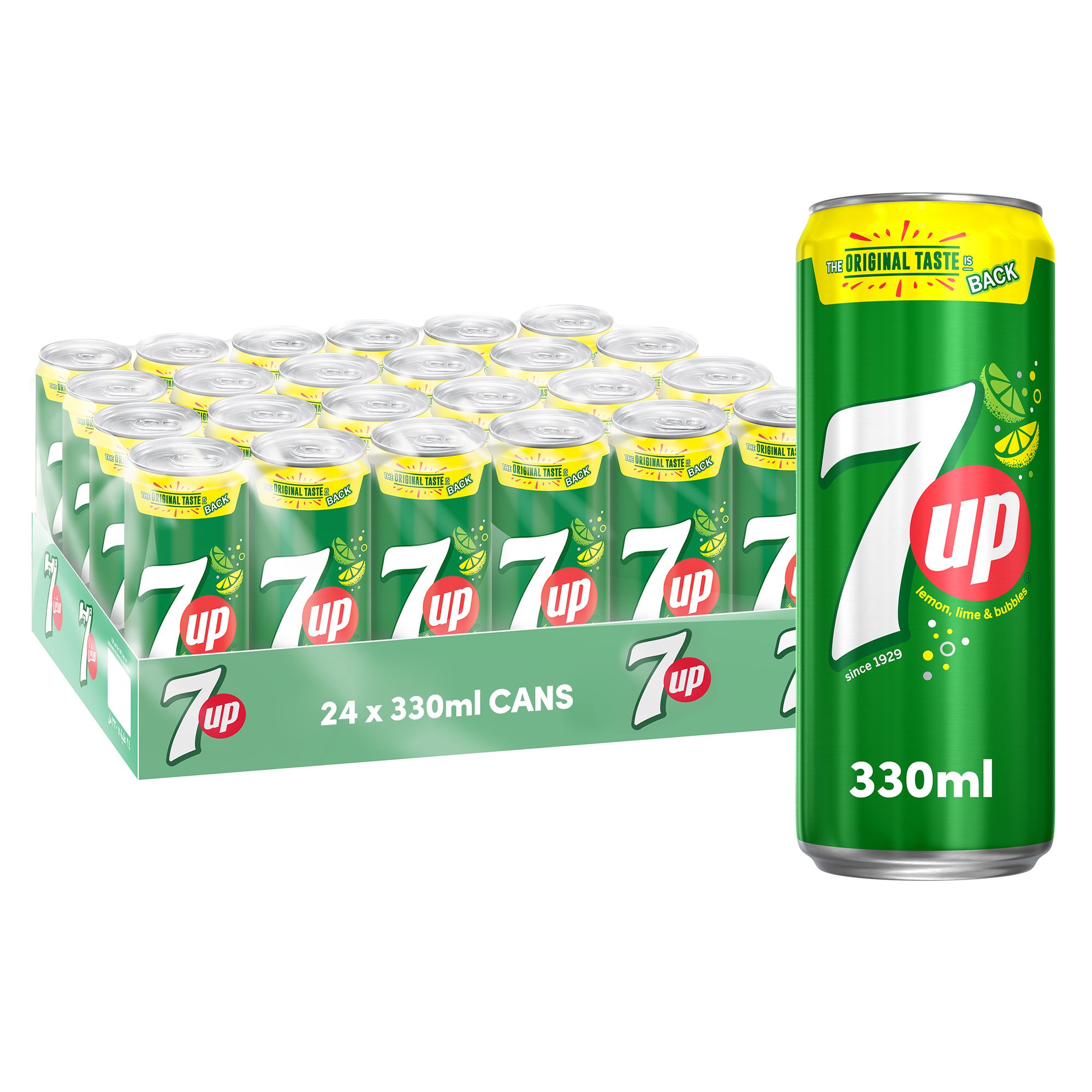 Buy 7Up Soft Drink Can, 24x330ml Online in Bahrain | Talabat Bahrain