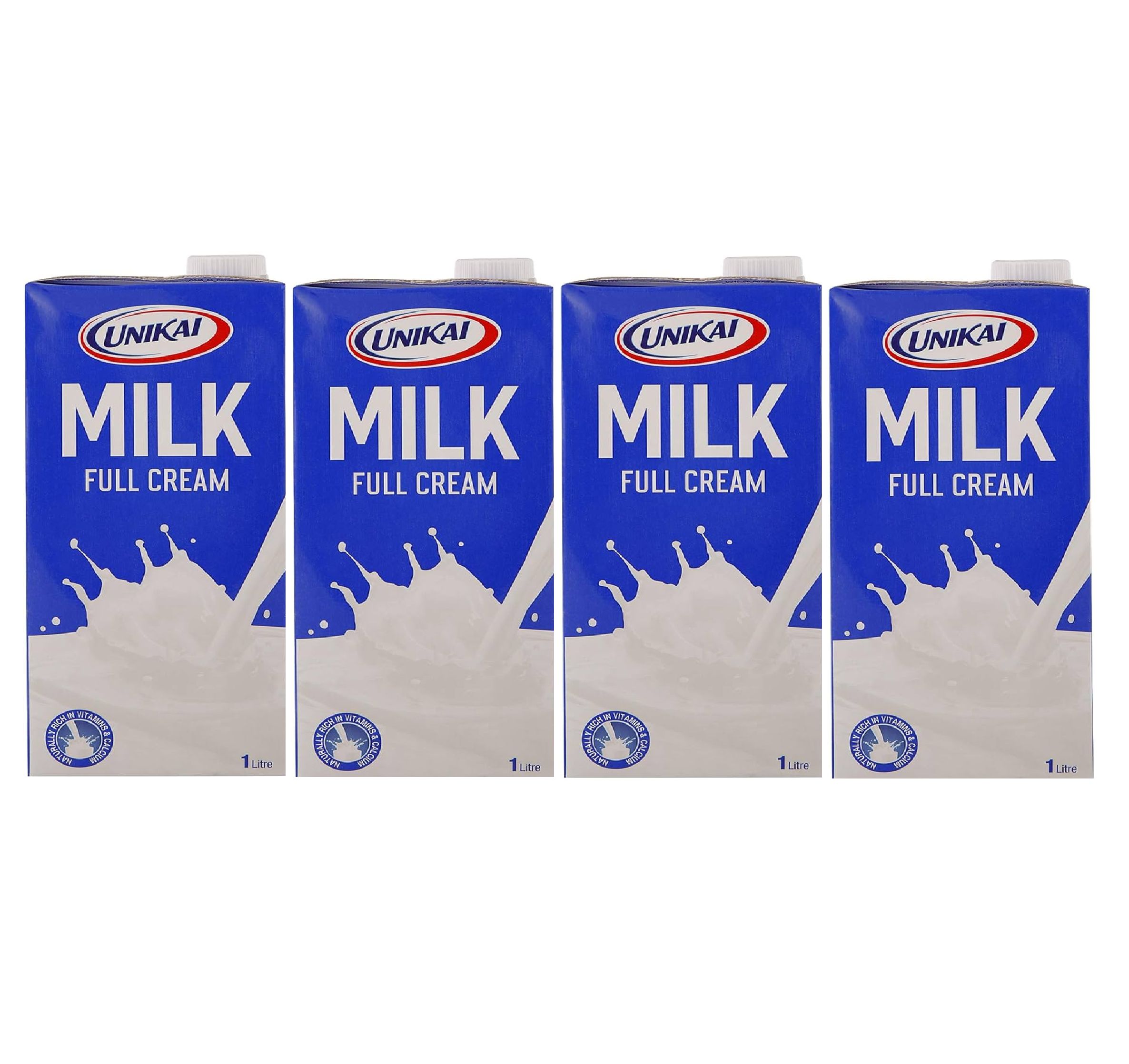Buy Unikai Full Cream Long Life Milk, 4x1L Online in Oman | Talabat Oman